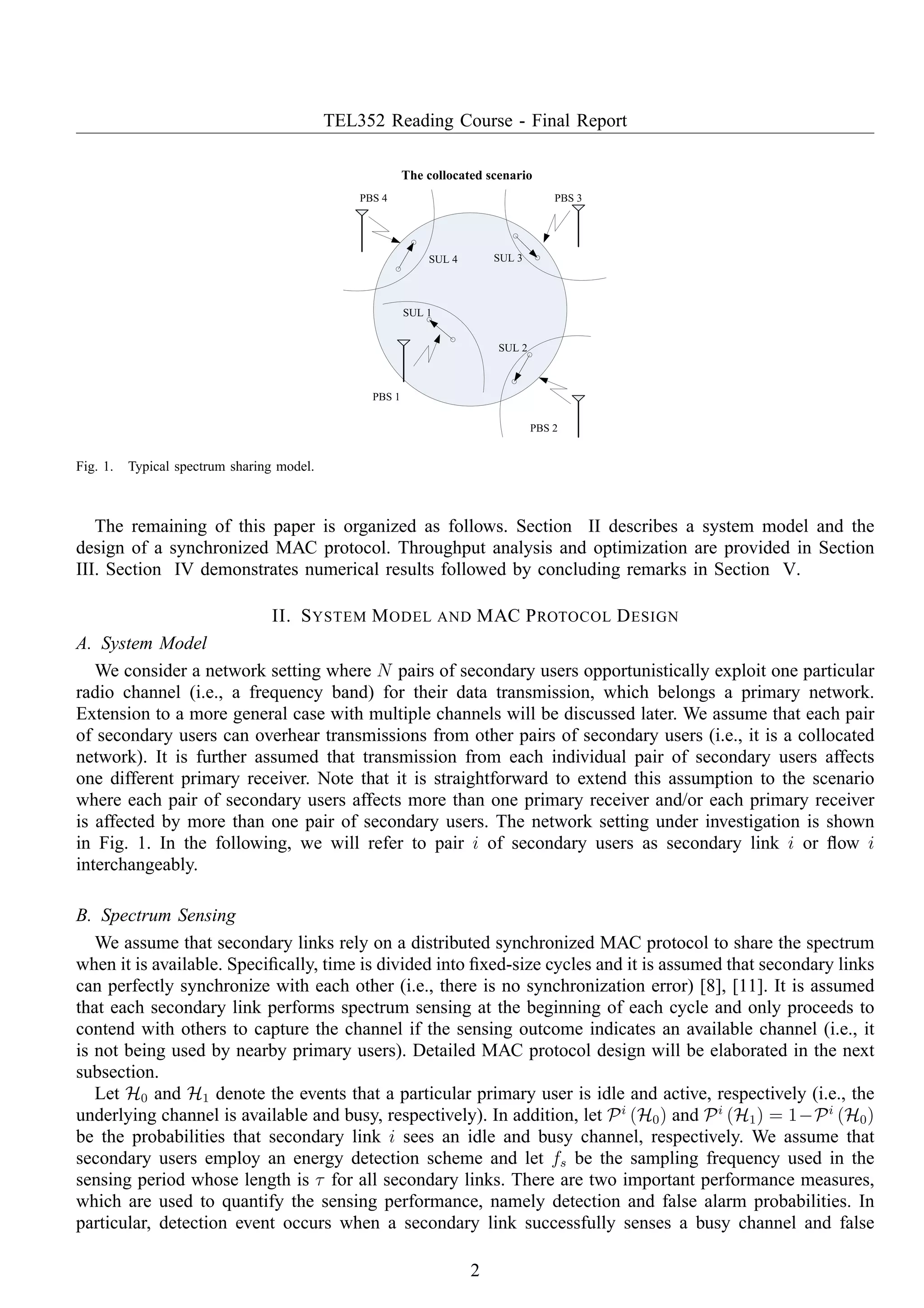MAC Protocol for Cognitive Radio Networks | PDF