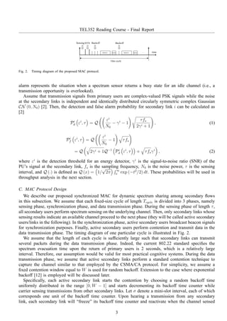 MAC Protocol for Cognitive Radio Networks | PDF