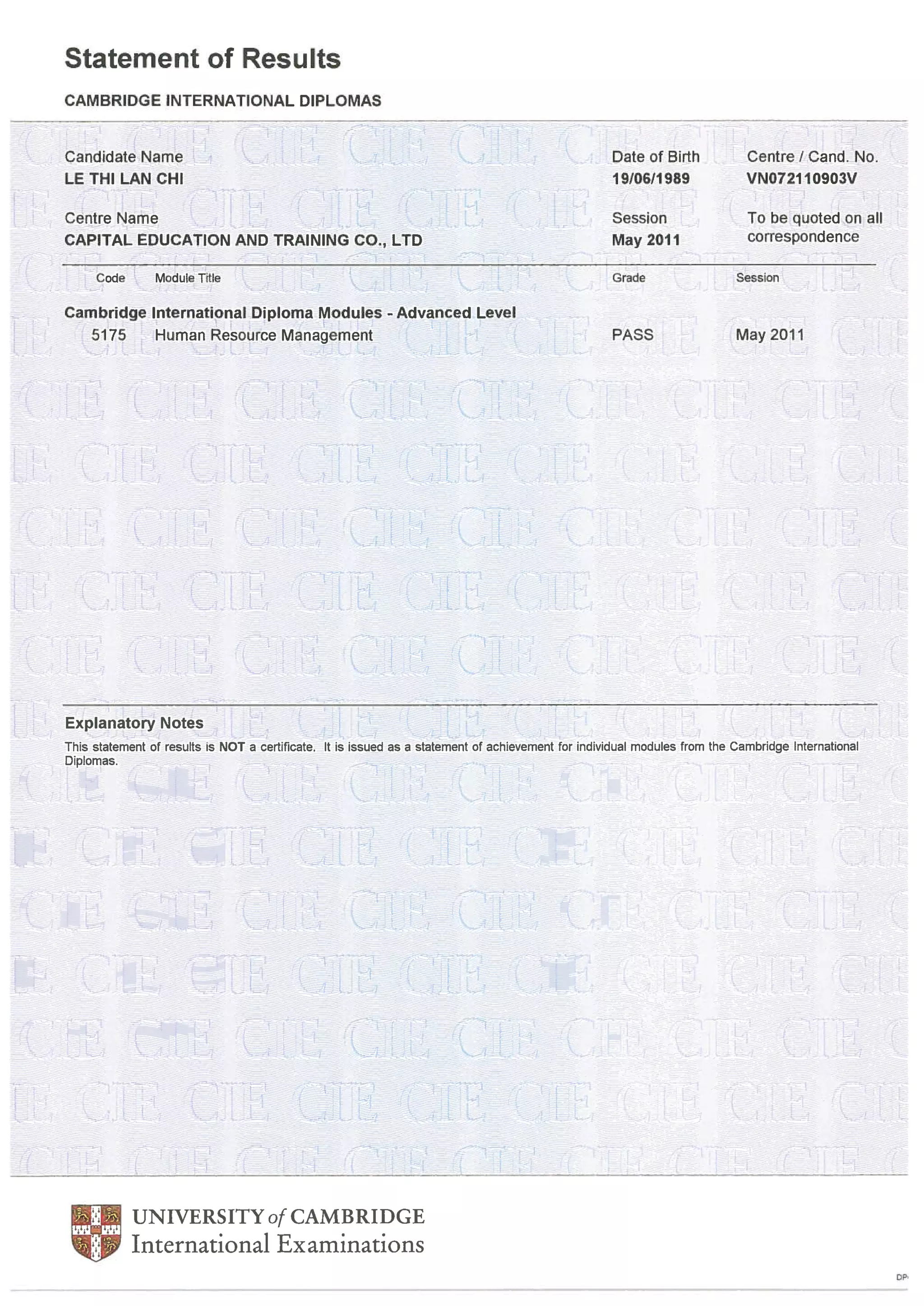 Cambridge International Diploma | PDF
