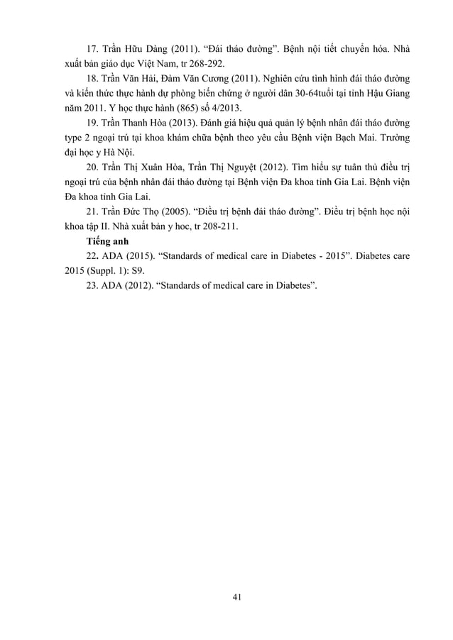 Đề tài: Tuân thủ điều trị phòng biến chứng đái tháo đường, HAY | PDF