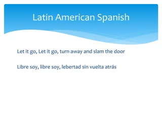 Let it go Multi-language lyrics | PPTX