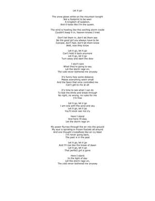 Let It Go Lyrics