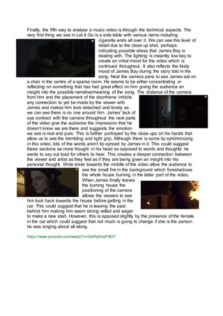 Let it go analysis with | DOCX