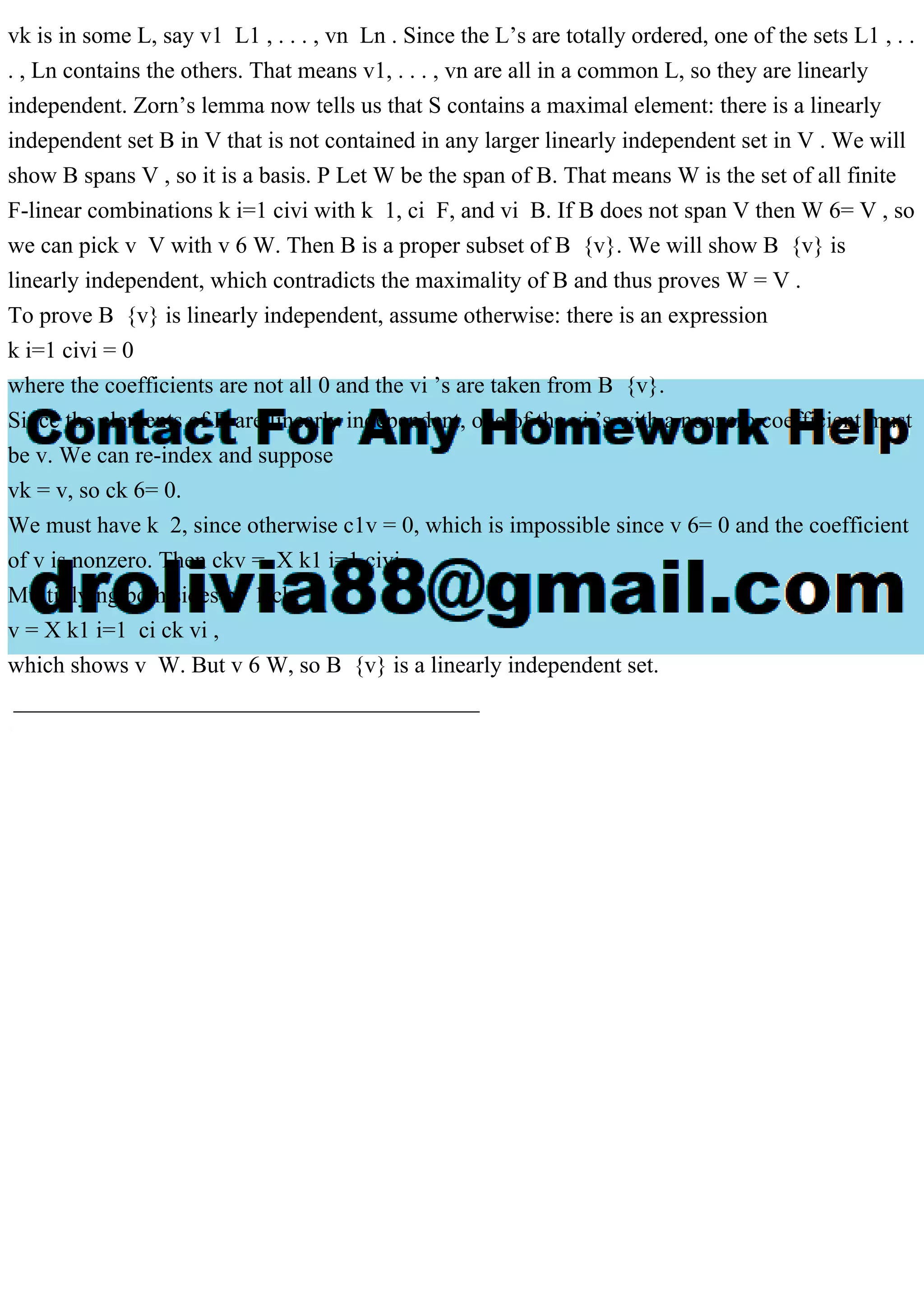 Let K be a field. Prove that every not trivial (not necessarily fini.pdf