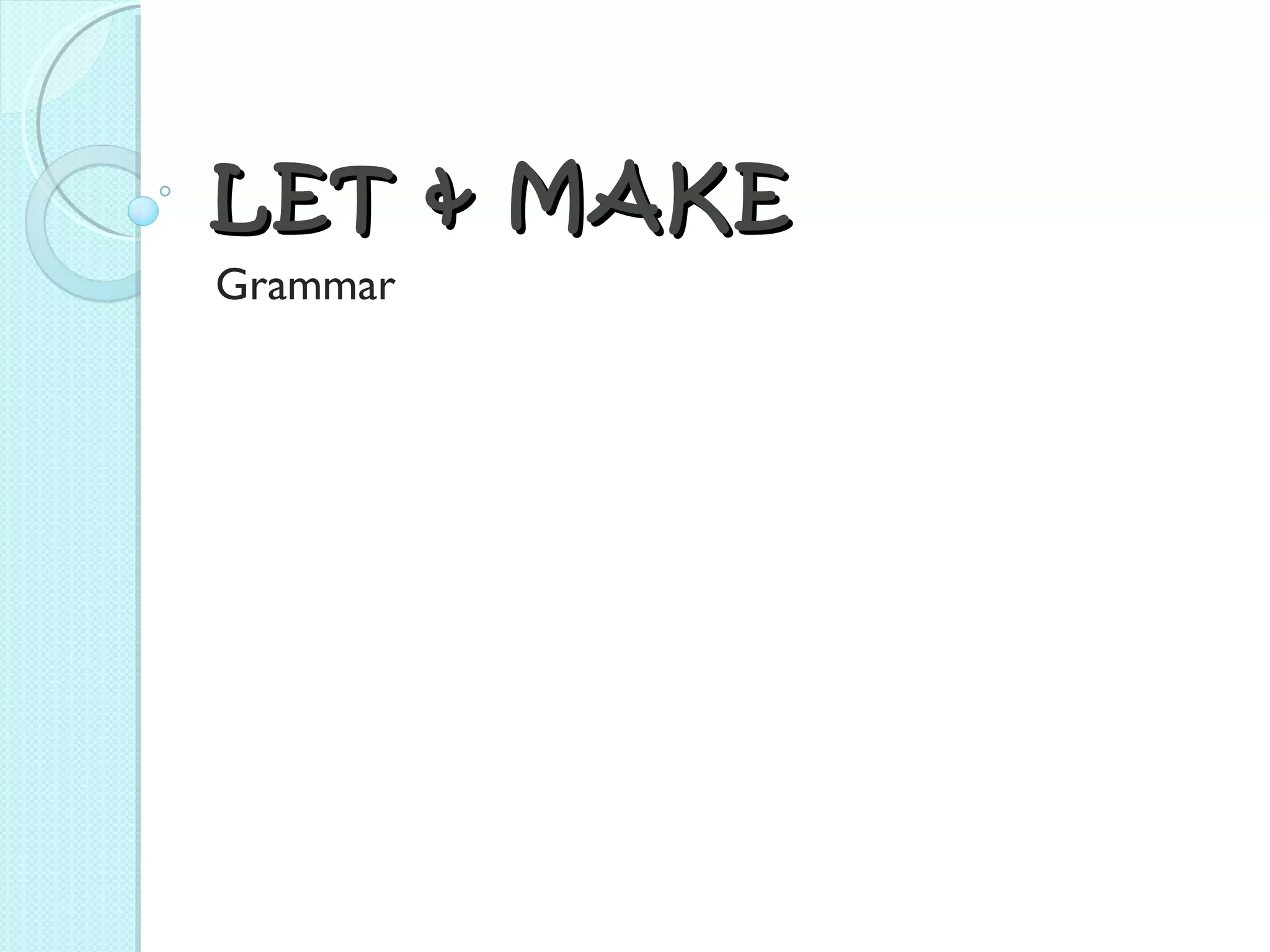Let & Make Presentation | PPT