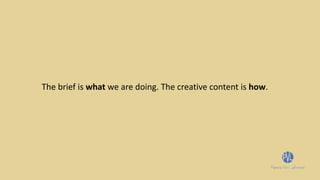 Let Me Be Brief - Starter's Guide to developing a Creative Brief | PPTX