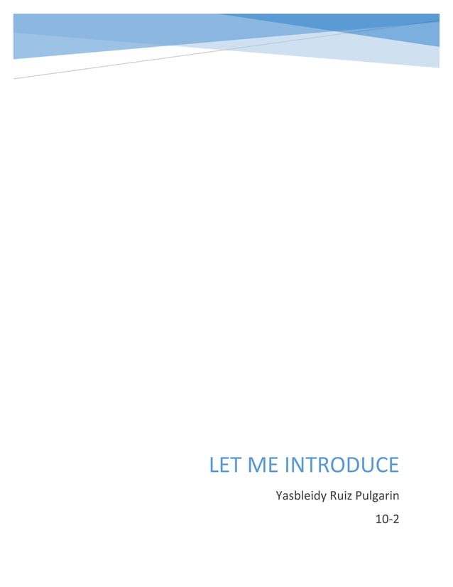 Let me introduce | PDF
