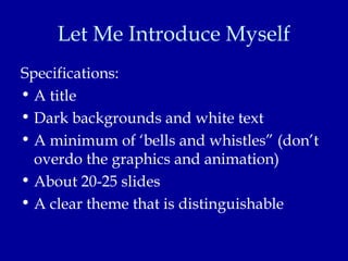 Let me introduce myself | PPT