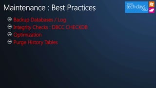 Le Top 10 des Best Practices pour SQL Server | PPTX