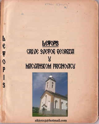 Letopis crkve sv Georgija - Macvanski Pricinovic | PDF