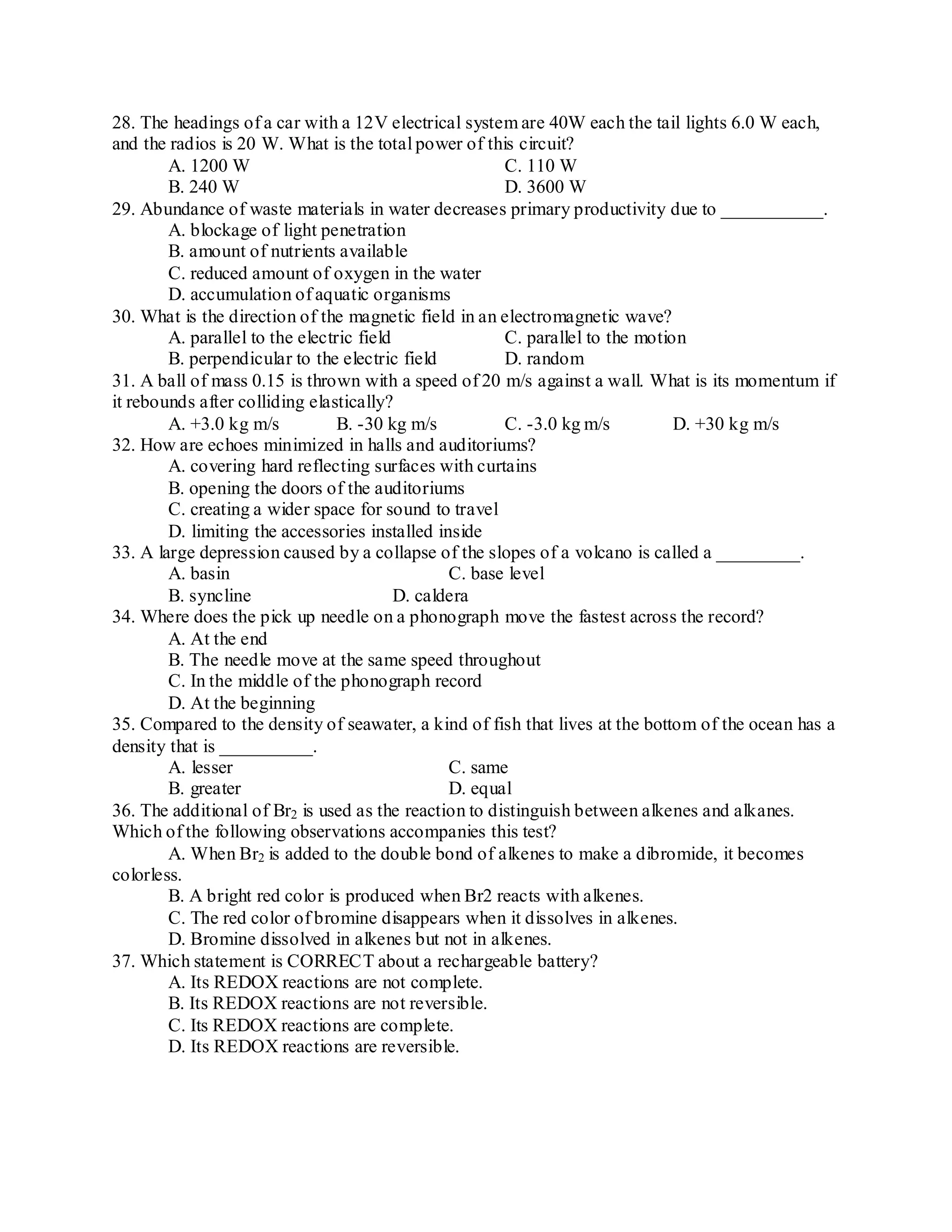 Let practice test in physical science | PDF
