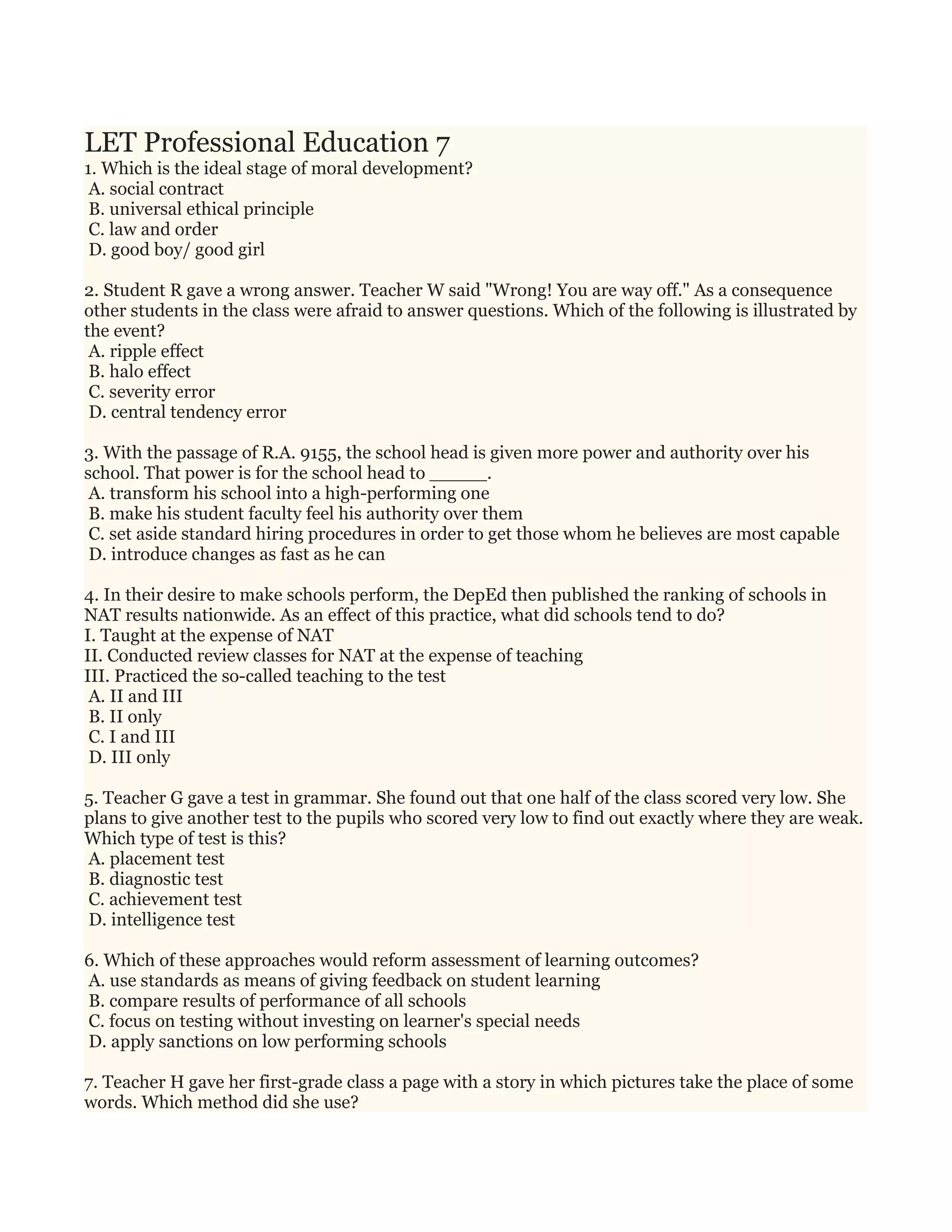 Let professional education 7 | DOC