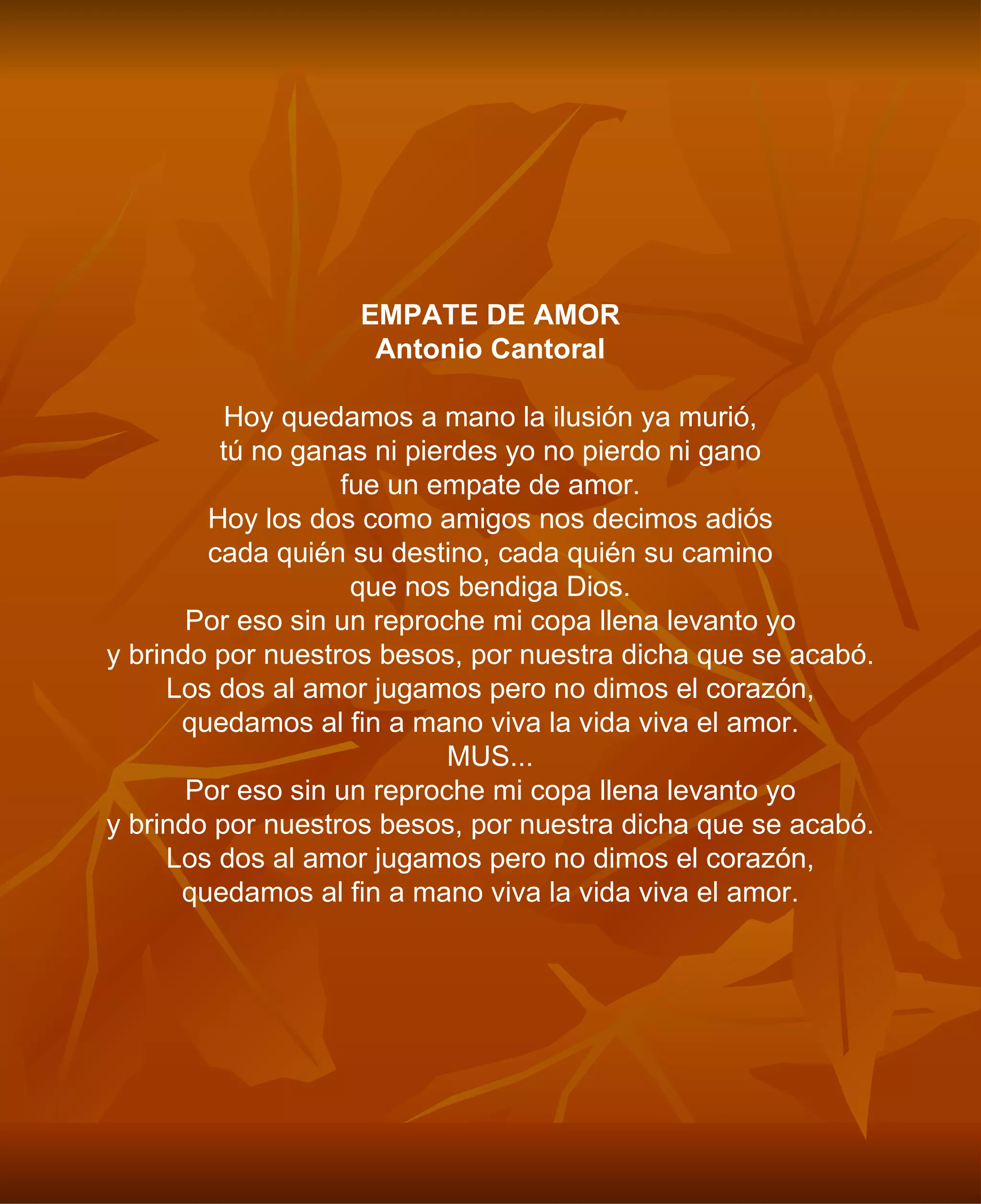 letra de las canciones con E | PPT