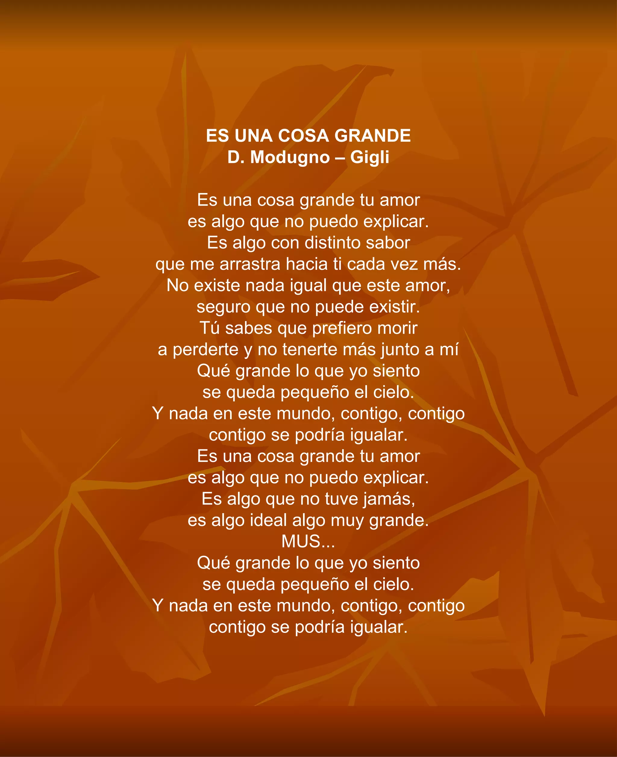 letra de las canciones con E | PPT