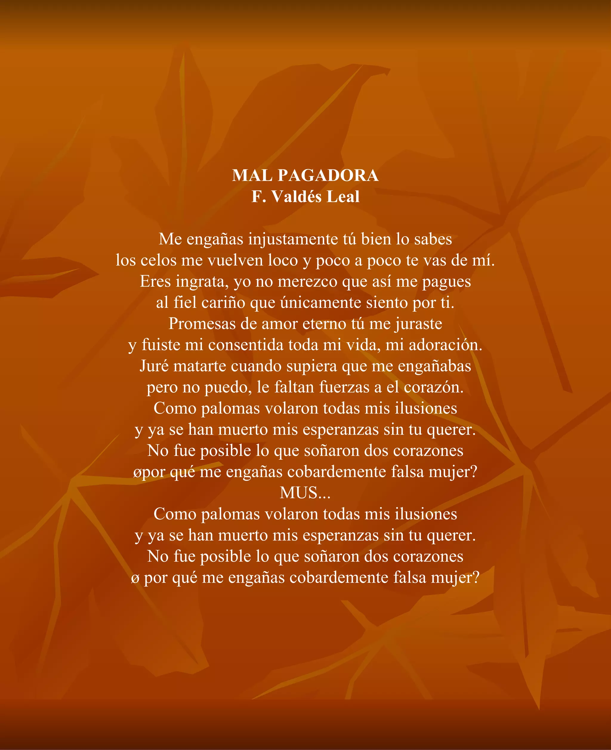 letra de las canciones con M | PPT