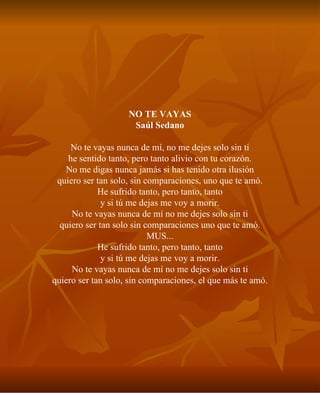 letra de las canciones con N | PPT