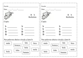 Letra b forma | PDF