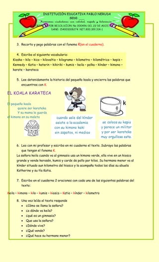 Letra k | DOCX