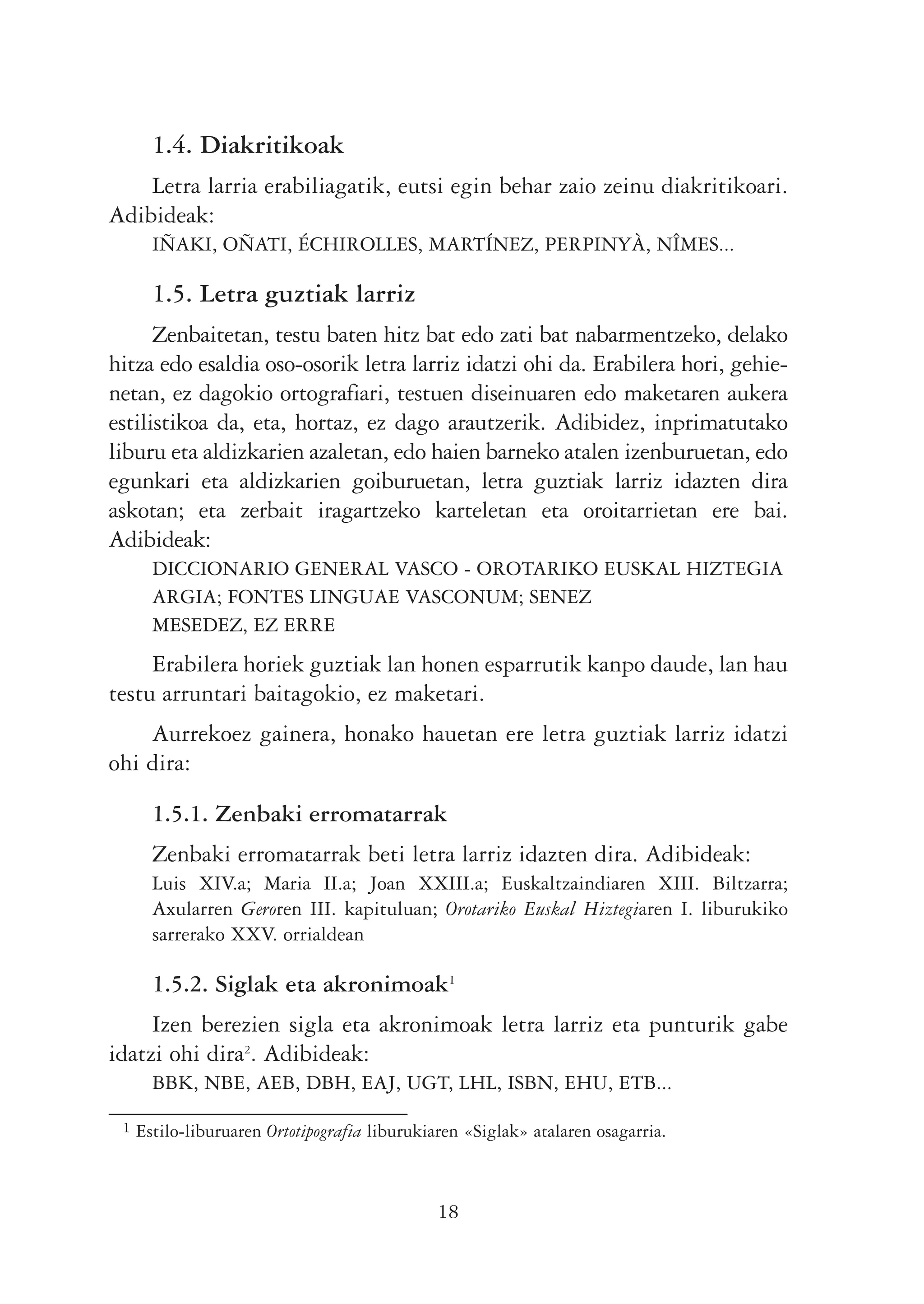Letra larriak bereizteko | PDF