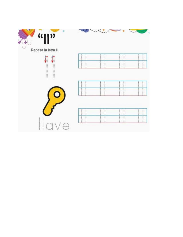 Ejercicios con la letra LL-ll para niños de primer grado en proceso de ...