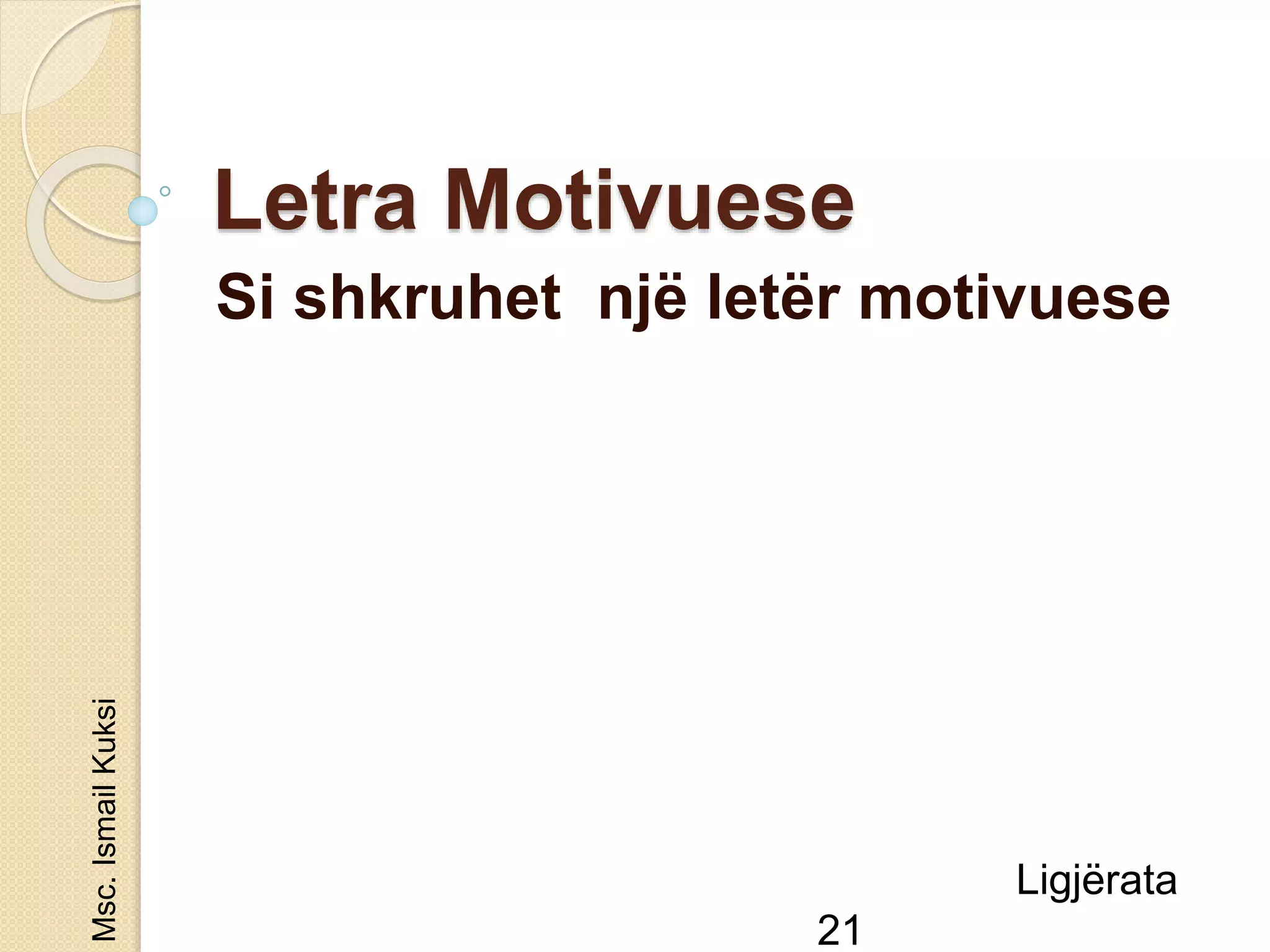 Letra motivuese | PPTX