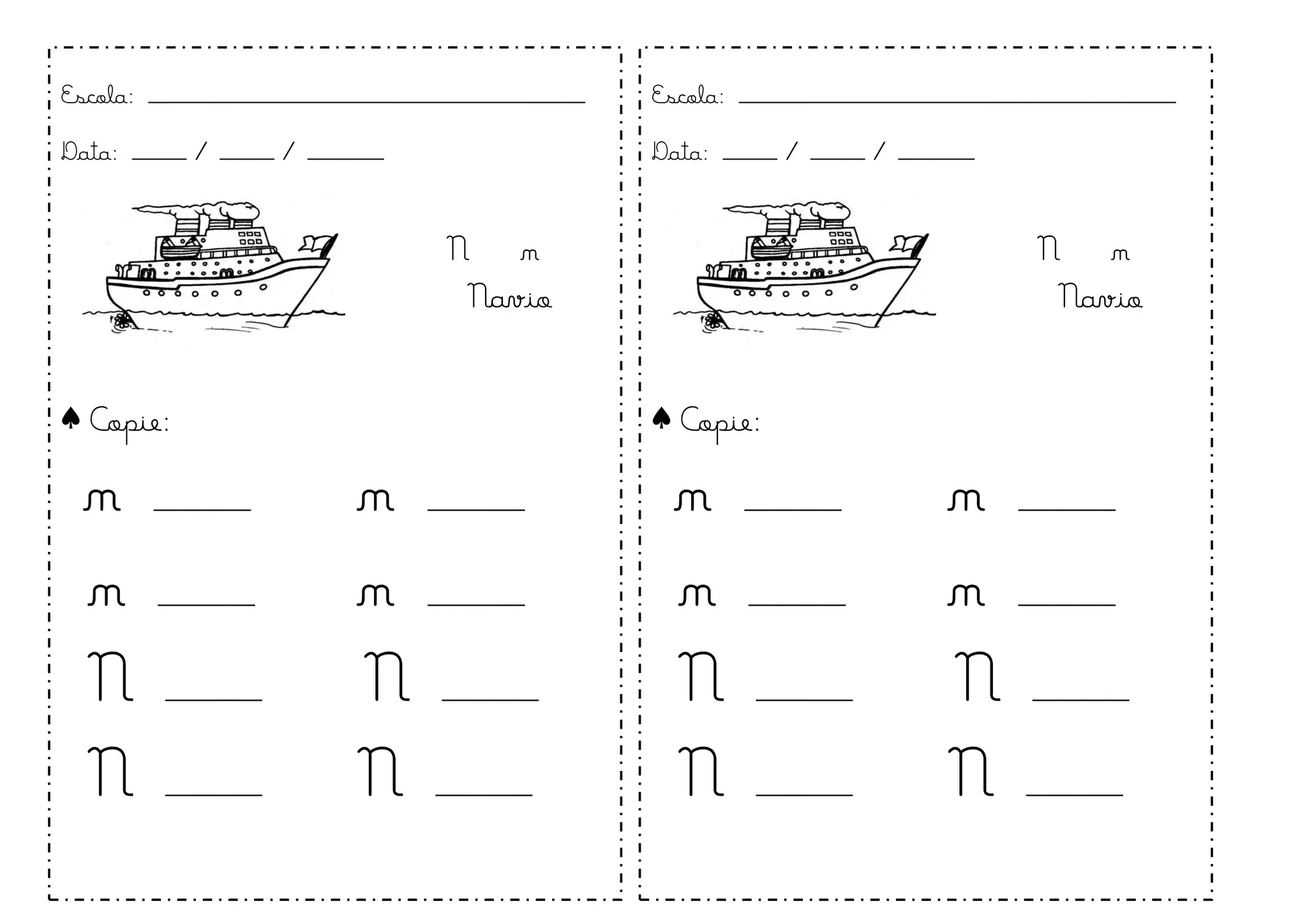 Letra n cursiva | PDF