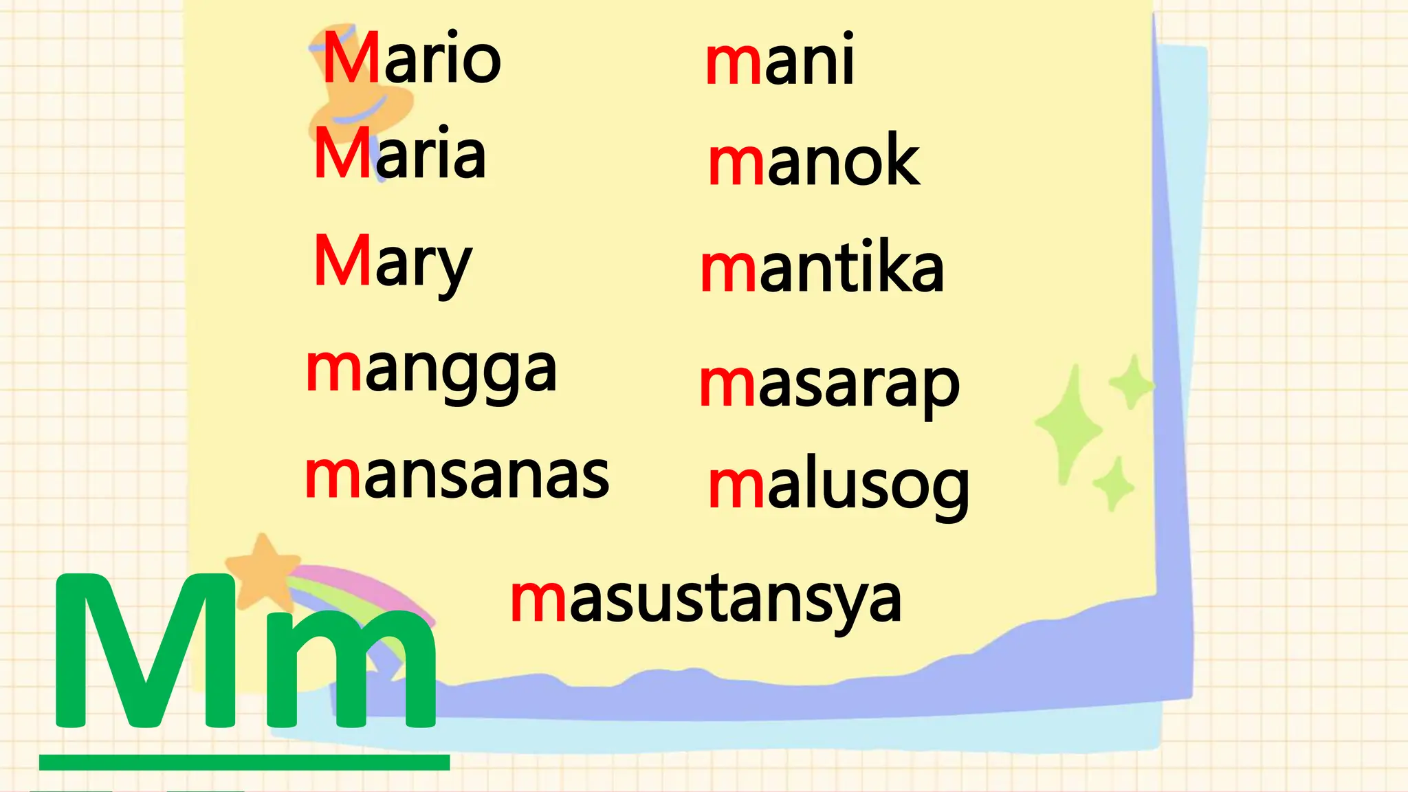 Mga tunog at mga titik Mm, Ss at Aa.pptx