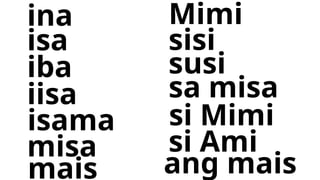 MGA LARAWANG NAGSISIMULA SA LETRANG Oo | PPTX