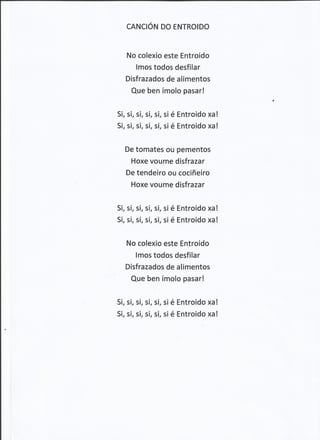Letras cancións entroido | PDF