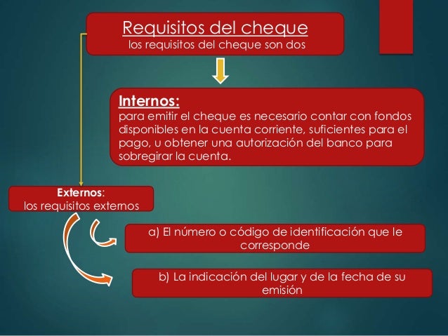 Requisitos Para Un Cheque Bancario Oficial - creditomieder