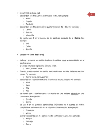 Letras y y r | PDF