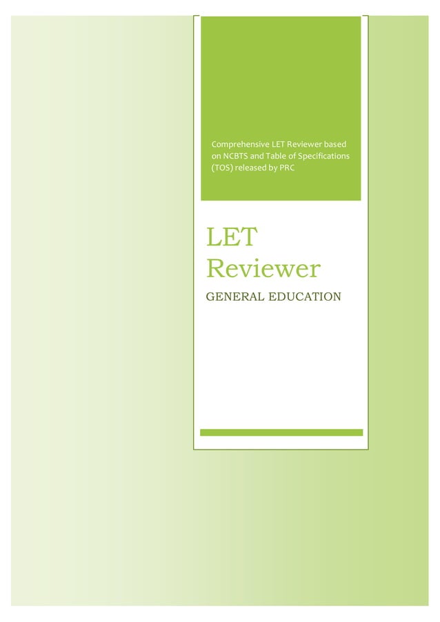 LET Reviewer - General Education | PDF | Educational Assessment | Education