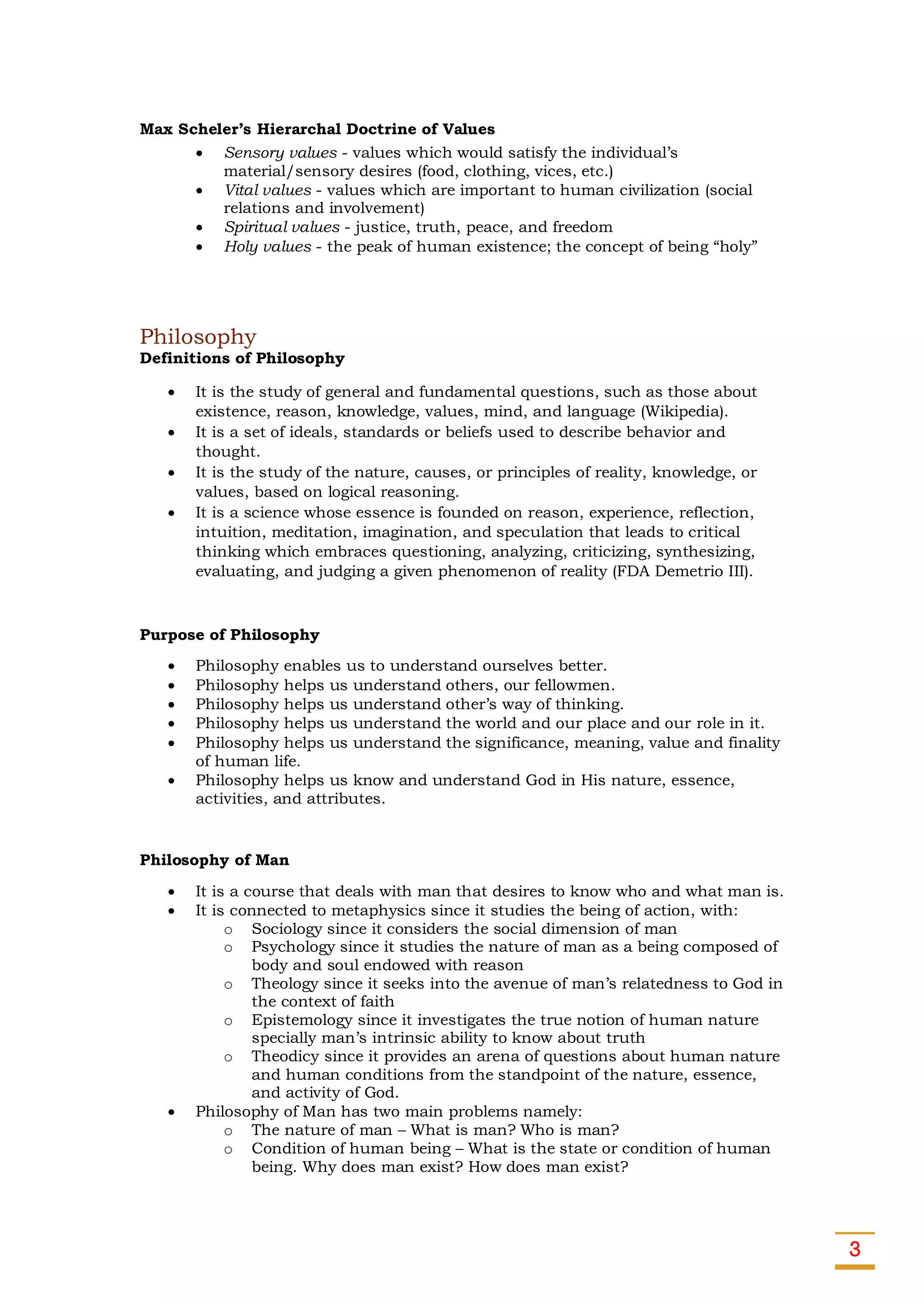 LET Reviewer - Values Education | PDF