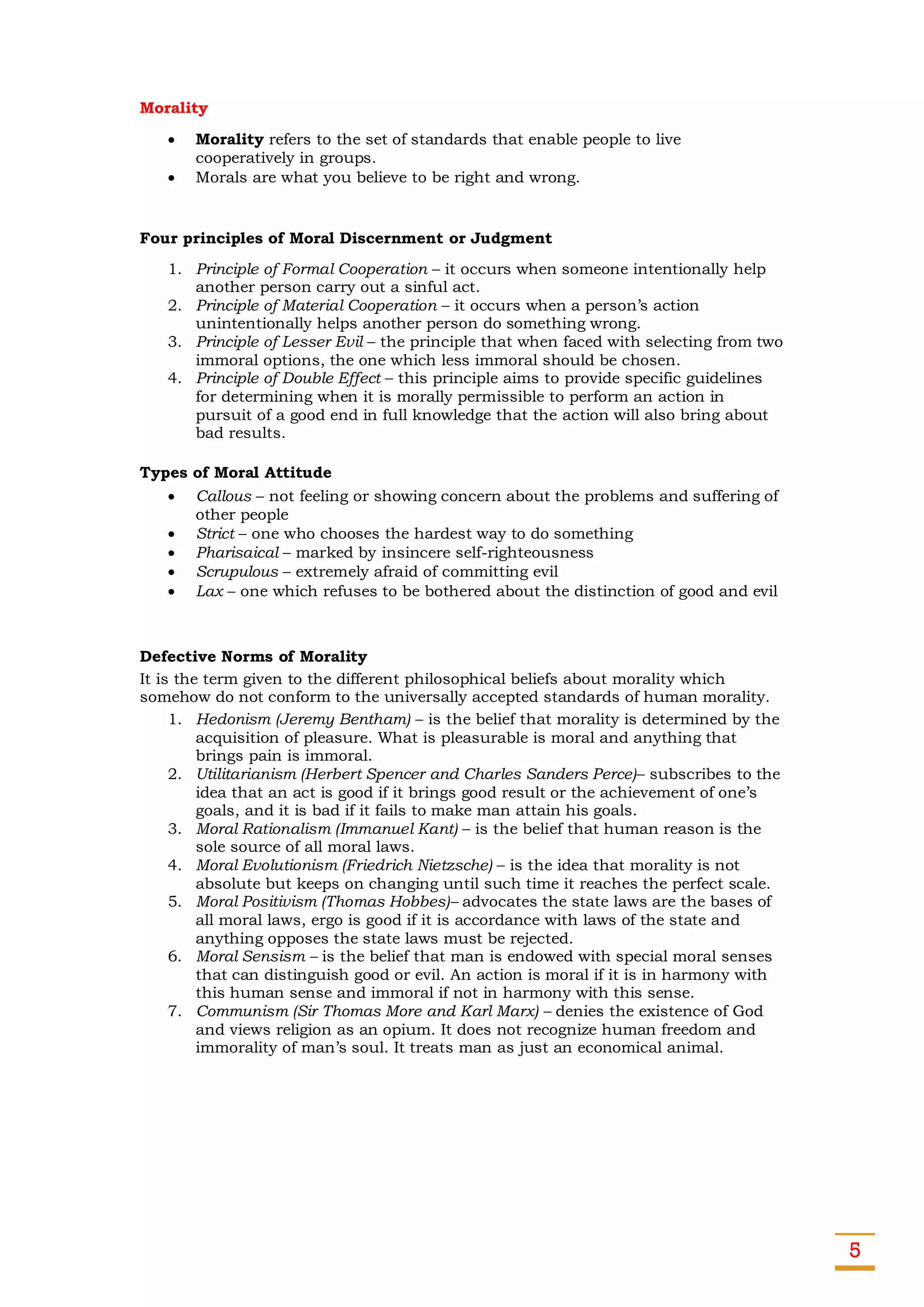 LET Reviewer - Values Education | PDF