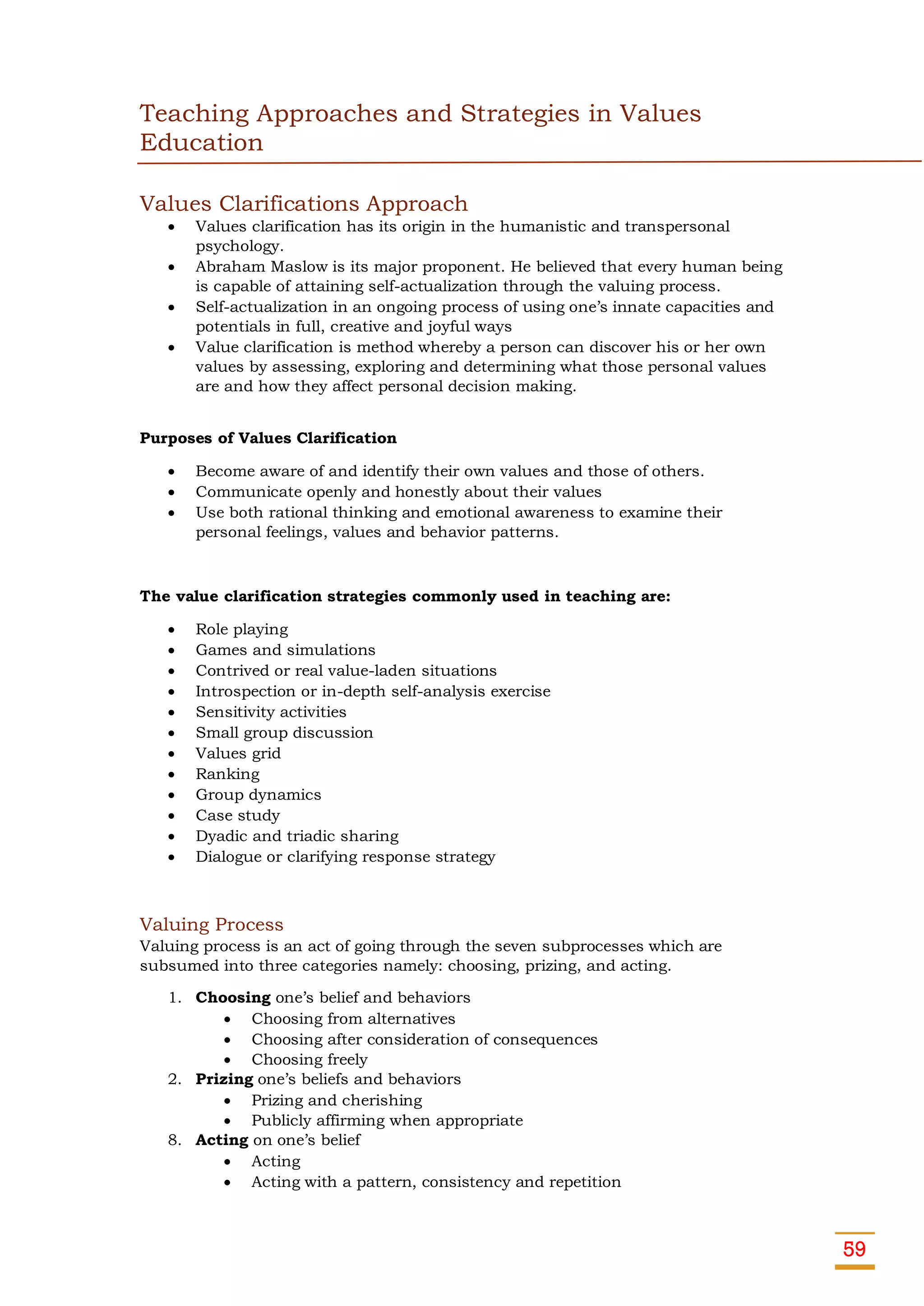 LET Reviewer - Values Education | PDF