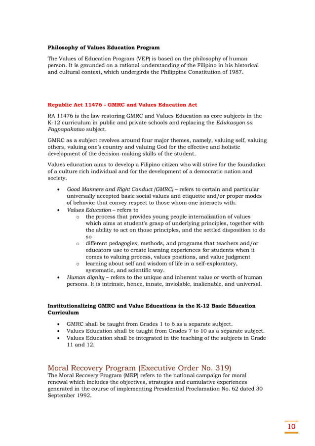 LET Reviewer - Values Education | PDF | Education industry | Industries