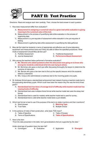 Professional Education reviewer for PRC-LET or BLEPT Examination | PDF