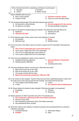 Professional Education reviewer for PRC-LET or BLEPT Examination | PDF