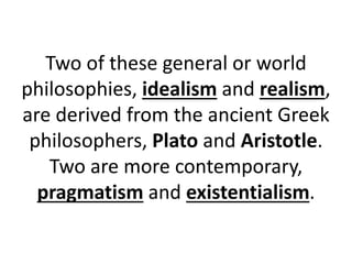 Let review on philosophy of education | PPTX