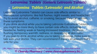 Letromina Tablets by Alpha-pharma (Generic Letrozole Tablets) | PPT