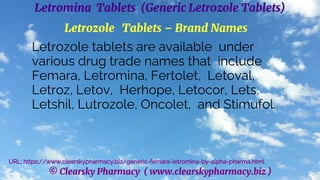 Letromina Tablets by Alpha-pharma (Generic Letrozole Tablets) | PDF