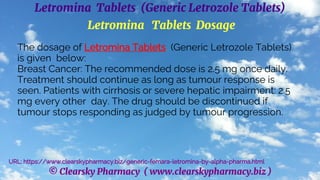 Letromina Tablets by Alpha-pharma (Generic Letrozole Tablets) | PPT