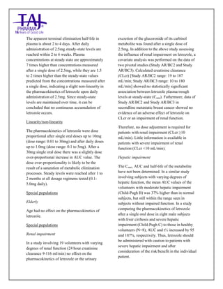 Letrozole Tablet USP Taj Pharma SmPC | PDF