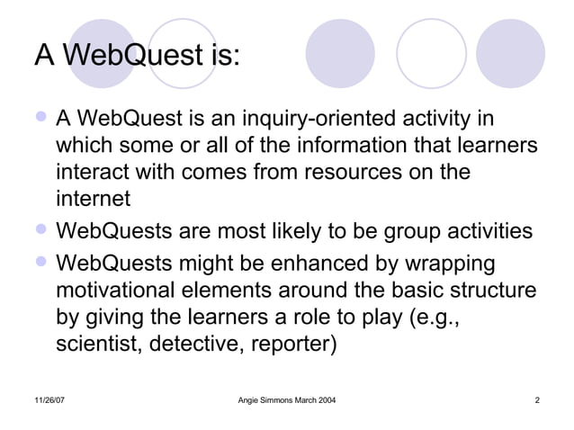 Lets Look At Webquests | PPT