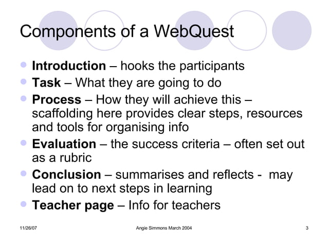 Lets Look At Webquests | PPT