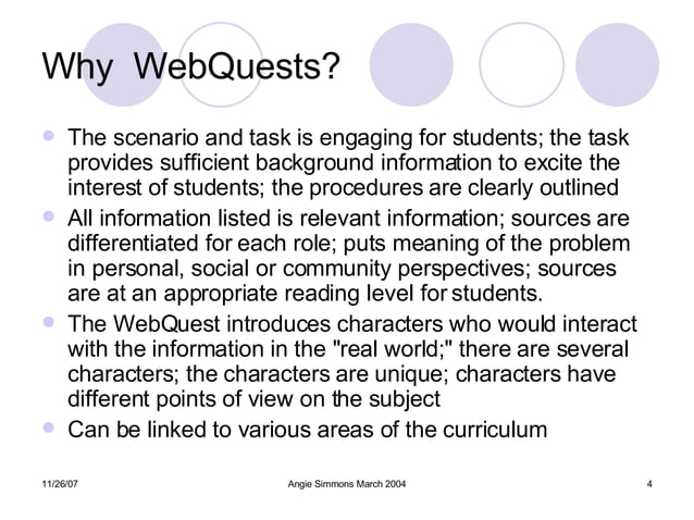 Lets Look At Webquests | PPT