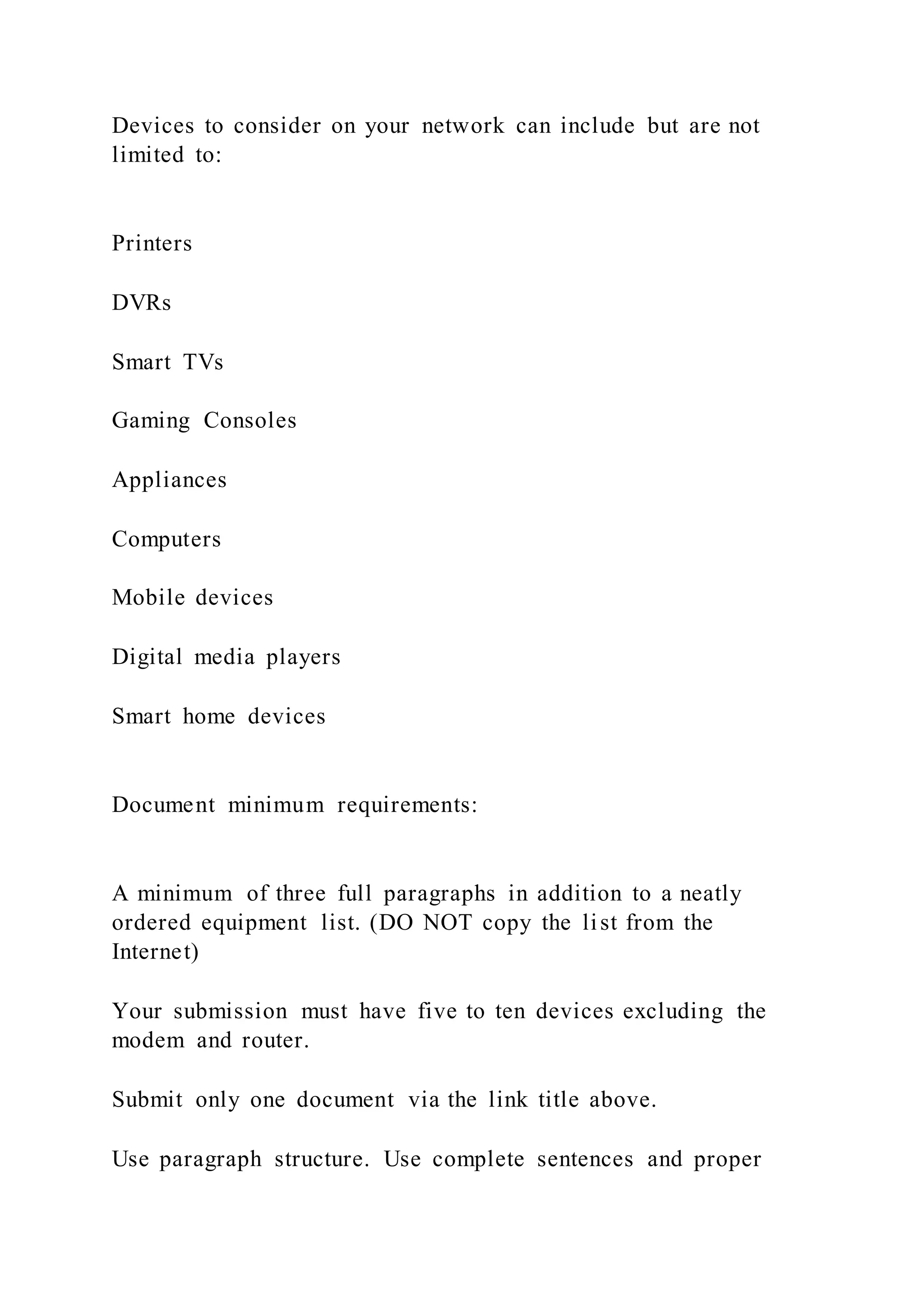 Let’s challenge your understanding of computer network requireme | DOCX