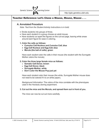 Lets clone a mouse | PDF