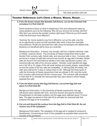 Lets clone a mouse | PDF