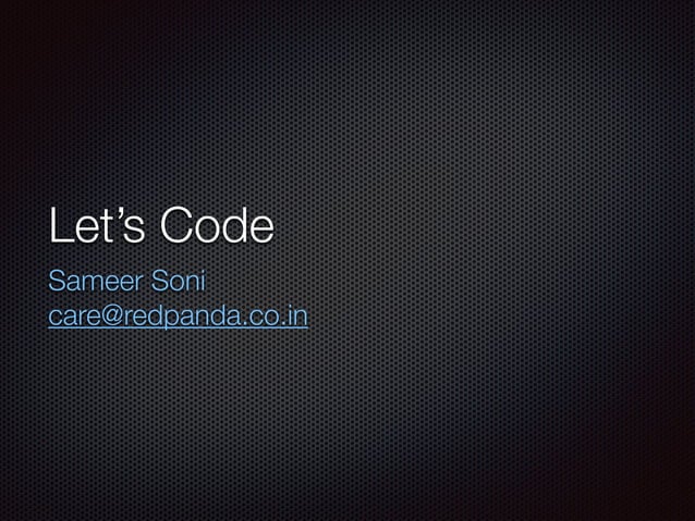 Let S Code Ppt